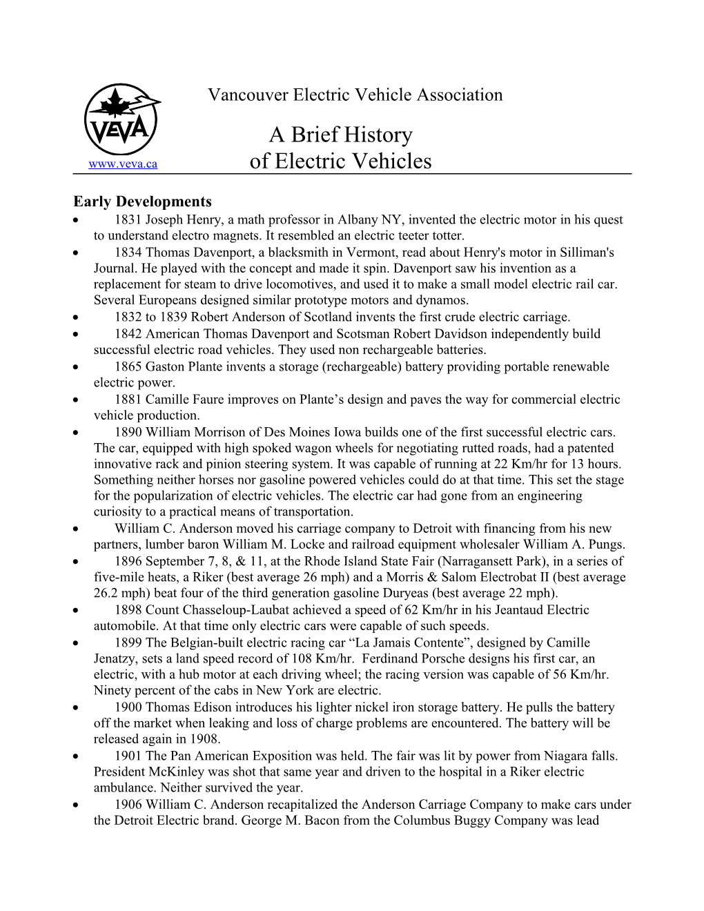 A Brief History Of Electric Vehicles Docest a-brief-history-of-electric-vehicles-docest