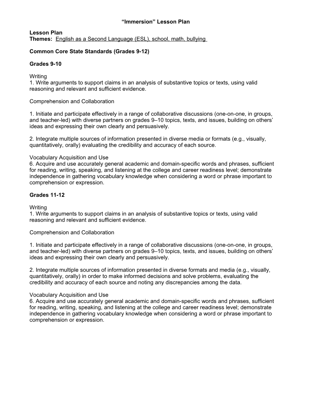 Film Lesson Plan Template Docest