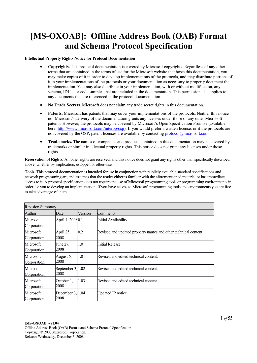 MS OXOAB Offline Address Book OAB Format And Schema Protocol ms-oxoab-offline-address-book-oab-format-and-schema-protocol