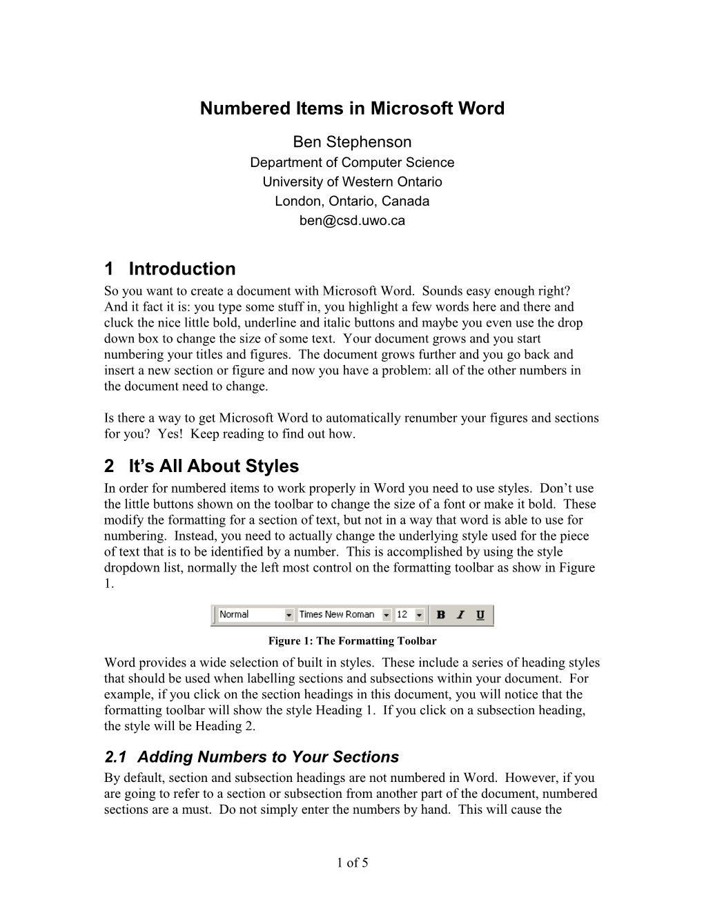 Numbered Items In Microsoft Word Docest