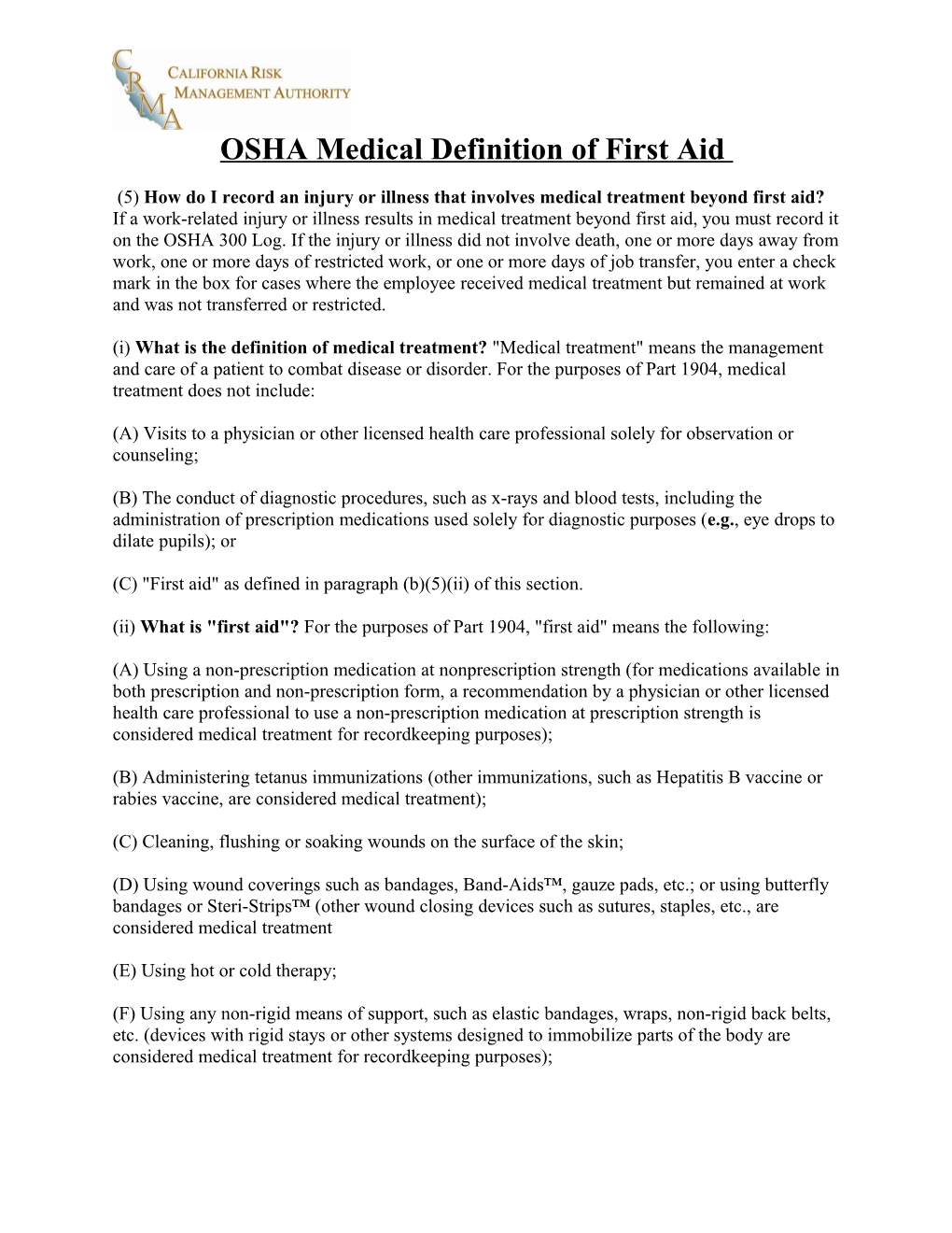 Osha Definition Of First Aid Medical Treatment Docest osha-definition-of-first-aid-medical-treatment-docest