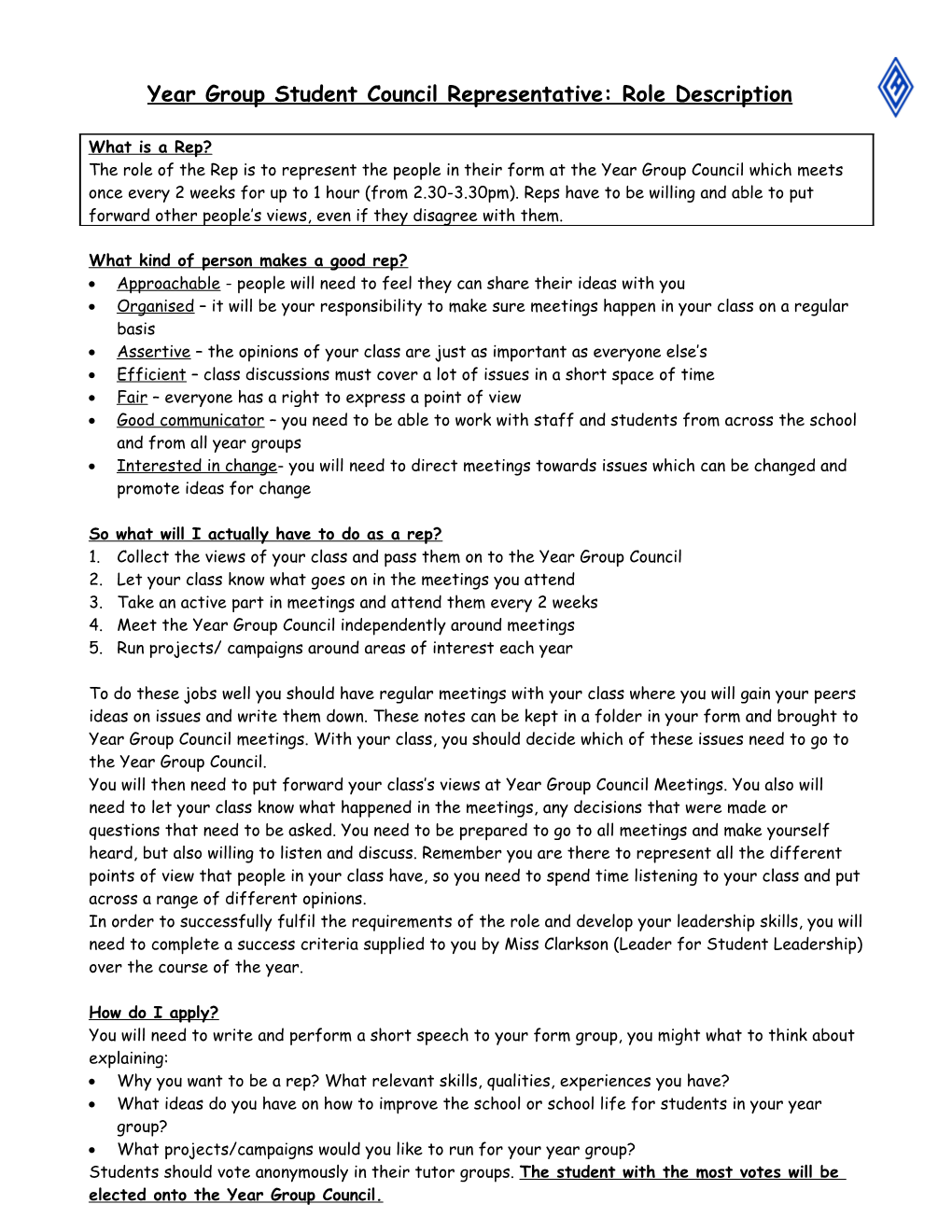 Student Council Representative Job Description Docest student-council-representative-job-description-docest